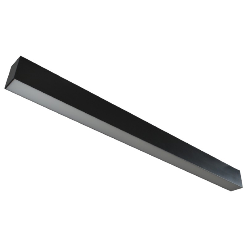 Suspended Linear LED Direct Indirect Light 1200mm/4ft - RAL Black (3 ...